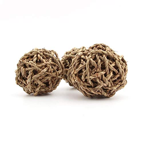 ZALING 1Pcs Rabbits Bird Parrot Play Rattan Balls Chew Toys Parrot Activity Rabbits Rattan Balls for Small Parakeets Cockatiels