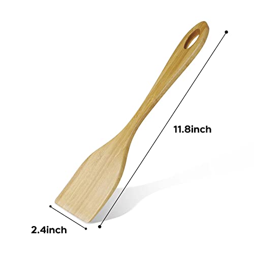 Ukissim Bamboo Wooden 11.8-Inch Spatula