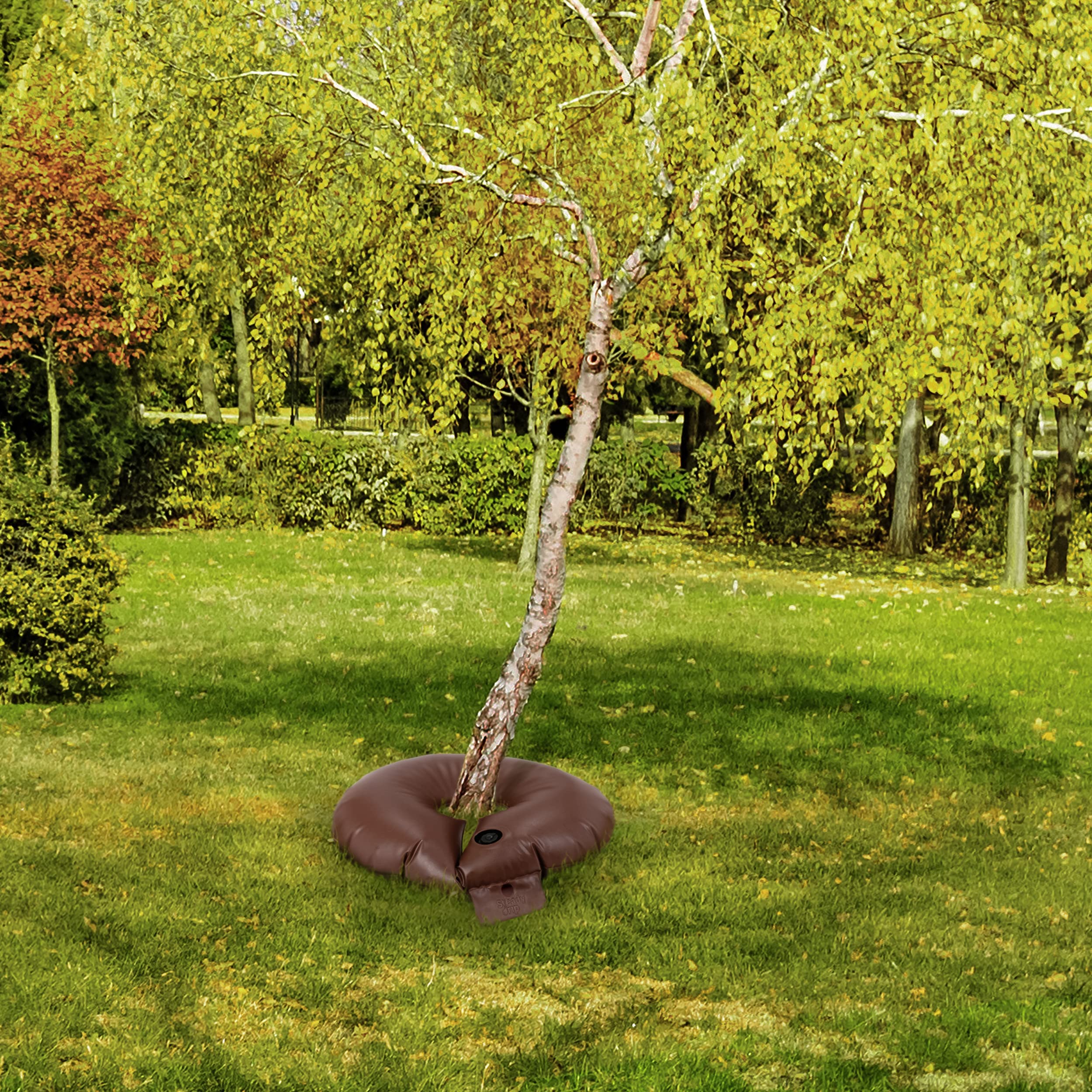 SteadyDrip 15 Gallon Tree Watering Ring, Water Saving & Slow Drip Tree Watering Bag with 4 Drippers and a Seal, Automatic Adjustable Dripper for Indoor and Outdoor Trees, Plants, Shrubs, and More