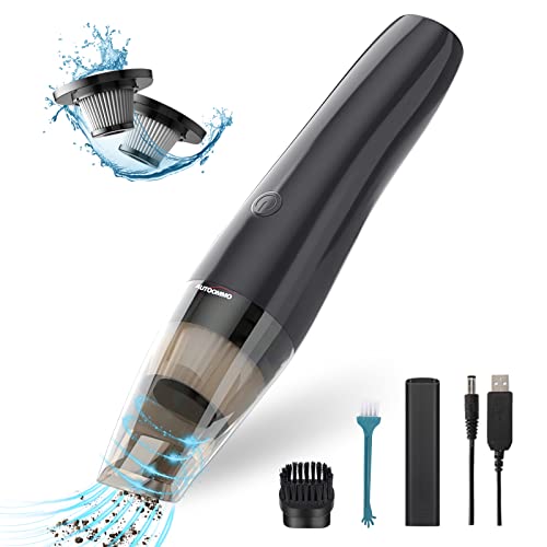 AUTOOMMO Car Vacuum Cleaner 5000PA Cordless Handheld Vacuum Cleaner 70W Portable Mini Car Vacuum Cleaner with Rechargeable 2x2000mAh Batteries for Car Home Interior Cleaning [Upgrade]