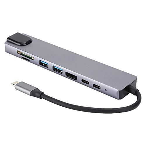 FECAMOS Docking Station, USB C Hub Multiport Adapter Hub Type‑C to 2 USB 3.0 Ports for Restaurant for Home