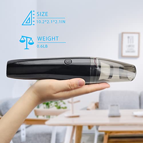 AUTOOMMO Car Vacuum Cleaner 5000PA Cordless Handheld Vacuum Cleaner 70W Portable Mini Car Vacuum Cleaner with Rechargeable 2x2000mAh Batteries for Car Home Interior Cleaning [Upgrade]