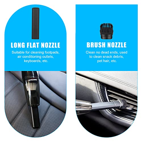 AUTOOMMO Car Vacuum Cleaner 5000PA Cordless Handheld Vacuum Cleaner 70W Portable Mini Car Vacuum Cleaner with Rechargeable 2x2000mAh Batteries for Car Home Interior Cleaning [Upgrade]
