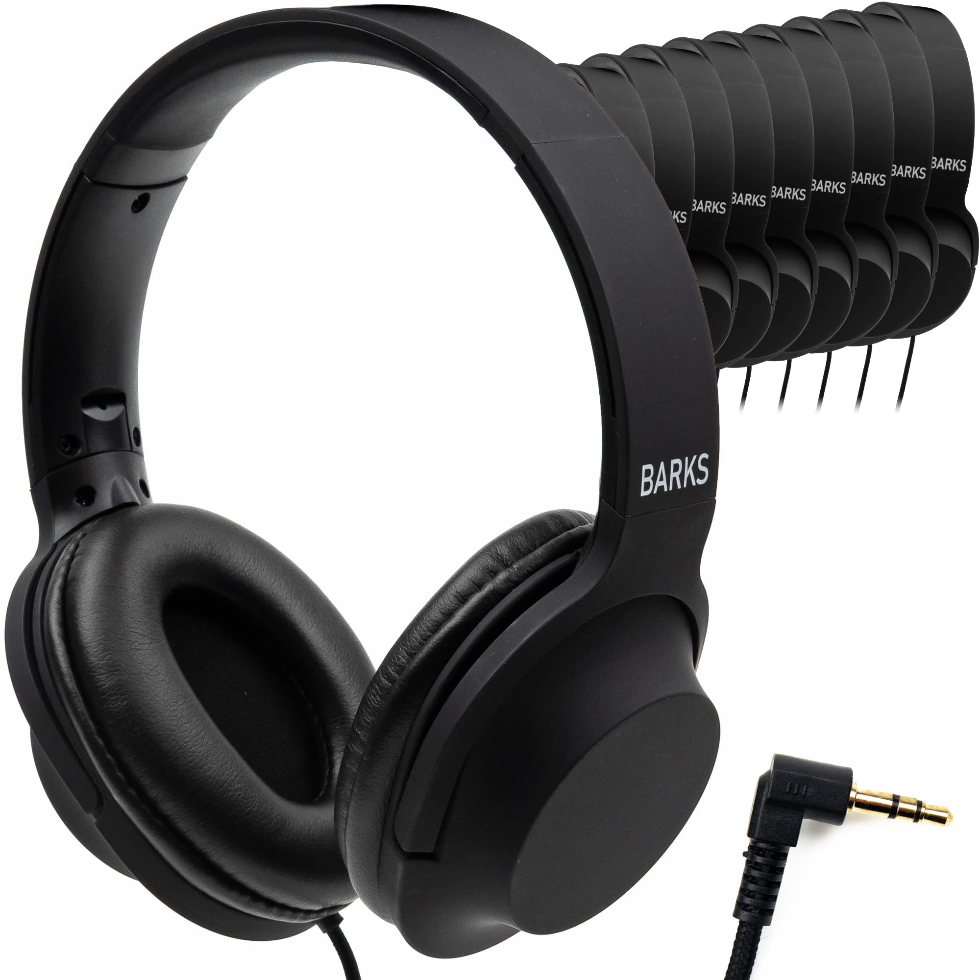 Bulk Headphones for Classroom (10 Pack) - Premium On-Ear Kids Headphones for School: Best for Students Grades 6-12 in Classrooms (Crisp Clear Audio, Comfortable Fit, Noise Reducing, Easy to Clean)