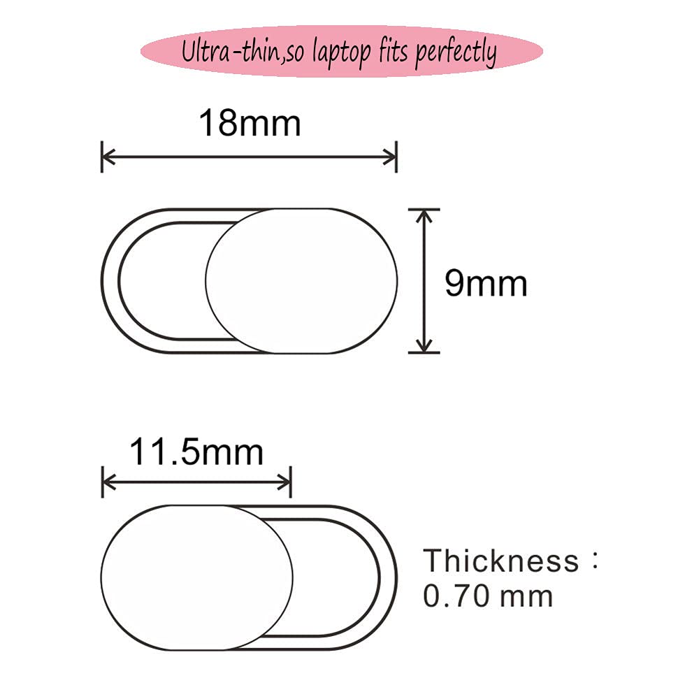 Webcam Cover Laptop Camera Cover Slide Cute 3 Pcs iPhone Front Web Cam Privacy Cover Sliders Clip Camera Blocker for Computer,Pc,Cell Phone,MacBook Pro,Ipad,MacBook,Mac,MacBook Air,iPhone X,Ipad Pro