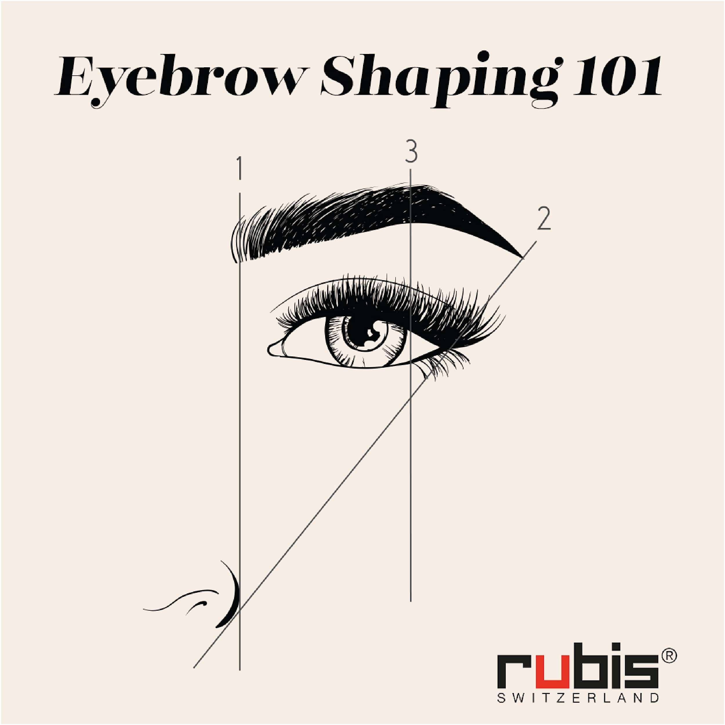 Rubis Classic Stainless Steel Slanted Tweezers for Precise Eyebrows and Hair Removal, 1K105, White,Rubis Switzerland Swiss Made World Renowned Precision