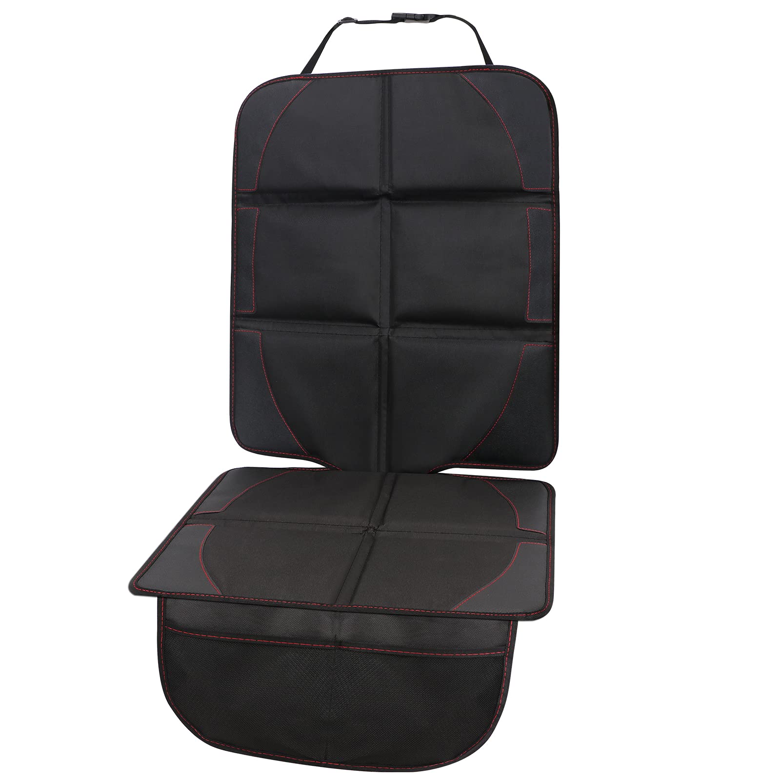 FYY Car Seat Protector for Child Car Seat, [1 Pack] XL Size Auto Car Seat Cover with Thickest Padding, Waterproof 600D Fabric, Best Coverage, Non-Slip Backing and Mesh Pockets for Handy Storage