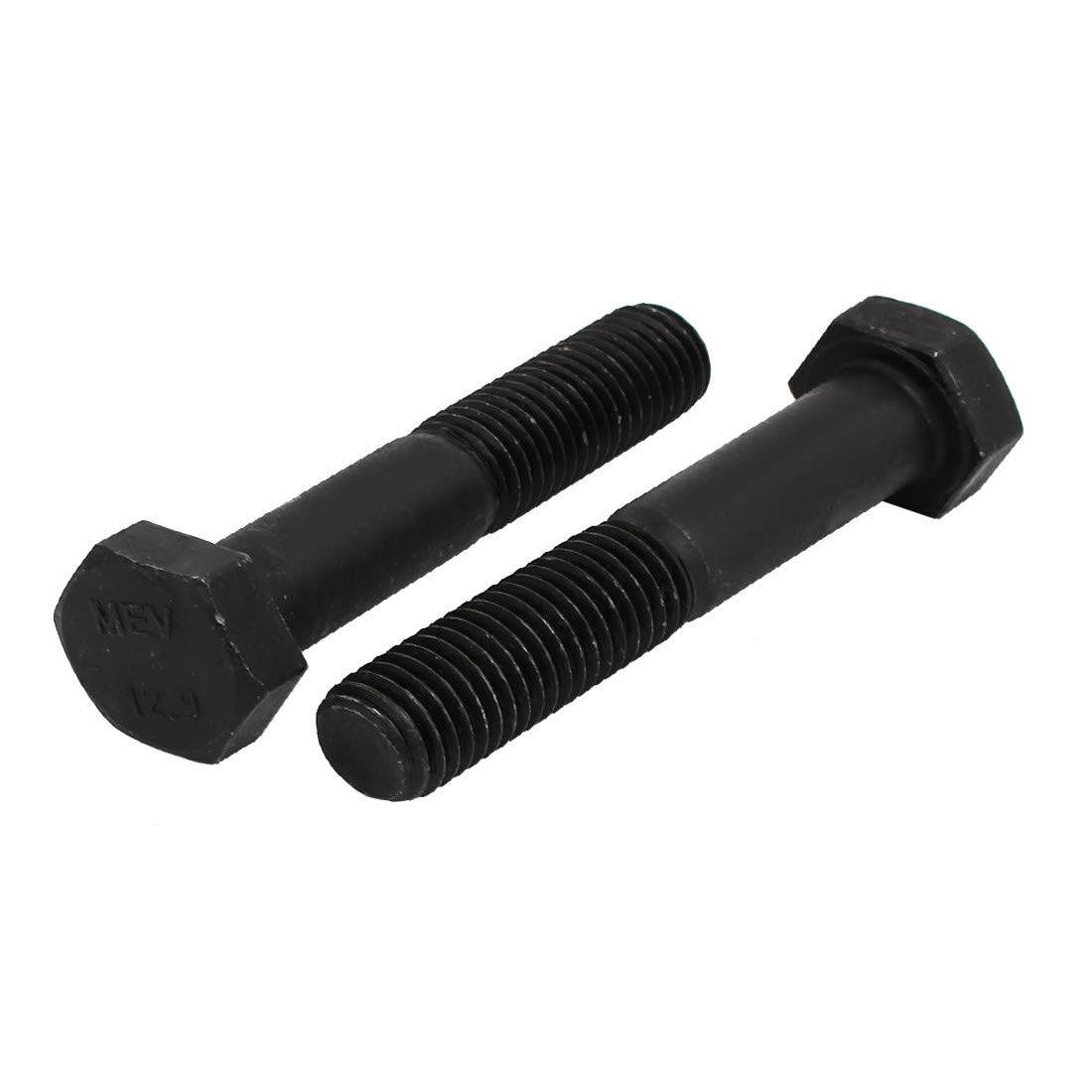New Lon0167 2pcs M12x70mm Partially Thread 12.9 Grade External Hex Head Left Hand Screw Bolt(2 stücke M12x70mm Teilweise Gewinde 12,9 Grad Außensechskant Linke Handschraube