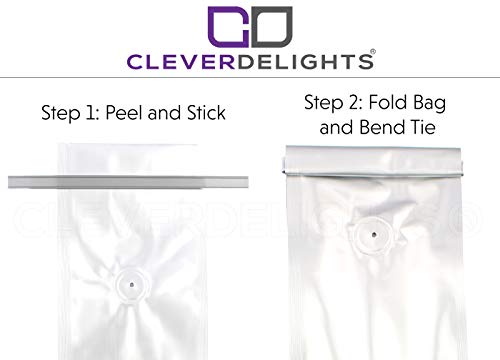 CleverDelights Peel and Stick Tin Ties - 5.5 Inch - Silver - 100 Pack