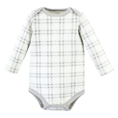 Hudson Baby unisex baby Quilted Long Sleeve Cotton Bodysuits and Toddler T Shirt Set, Forest Animals, 0-3 Months US
