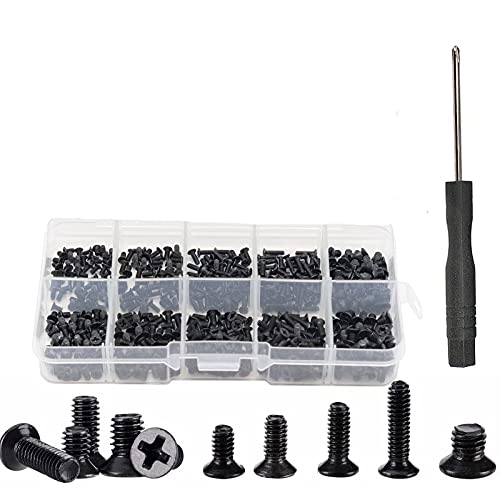 250Pcs/500Pcs M2 M2.5 M3 KM Screw Flat Head Phillips Screws Laptop Notebook Screws Set Kit for Computer Small Screw DaJiKan (Color : 250pcs Mix)