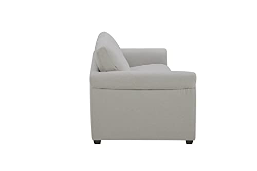 Amazon Brand – Stone & Beam Balkan Contemporary Rolled-Arm Sofa Couch, 91"W, Chalk