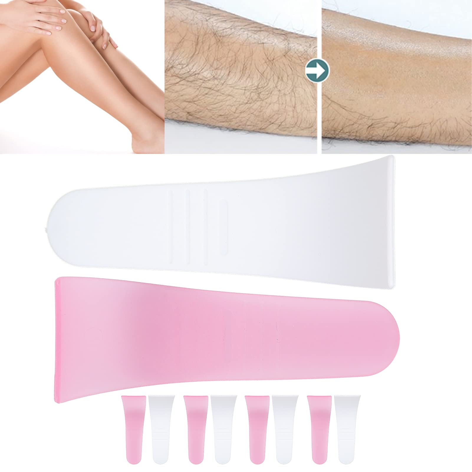 Sonew 10pcs Hair Wax Cleansing Spatulas Depilatory Cream Scraper Board Home Salon Use Facial Mask Applicator Scraper Beauty Tools