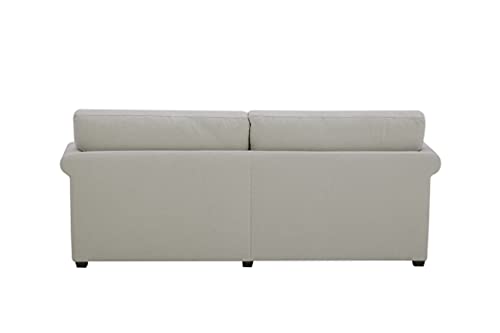Amazon Brand – Stone & Beam Balkan Contemporary Rolled-Arm Sofa Couch, 91"W, Chalk