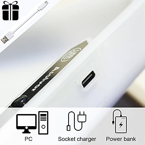 LED Rolling Tray Fast Charging Party Serving Tray Rechargeable Auto Party Mode Glow Light Up Tray for Music Theme Birthday Party (Azure)