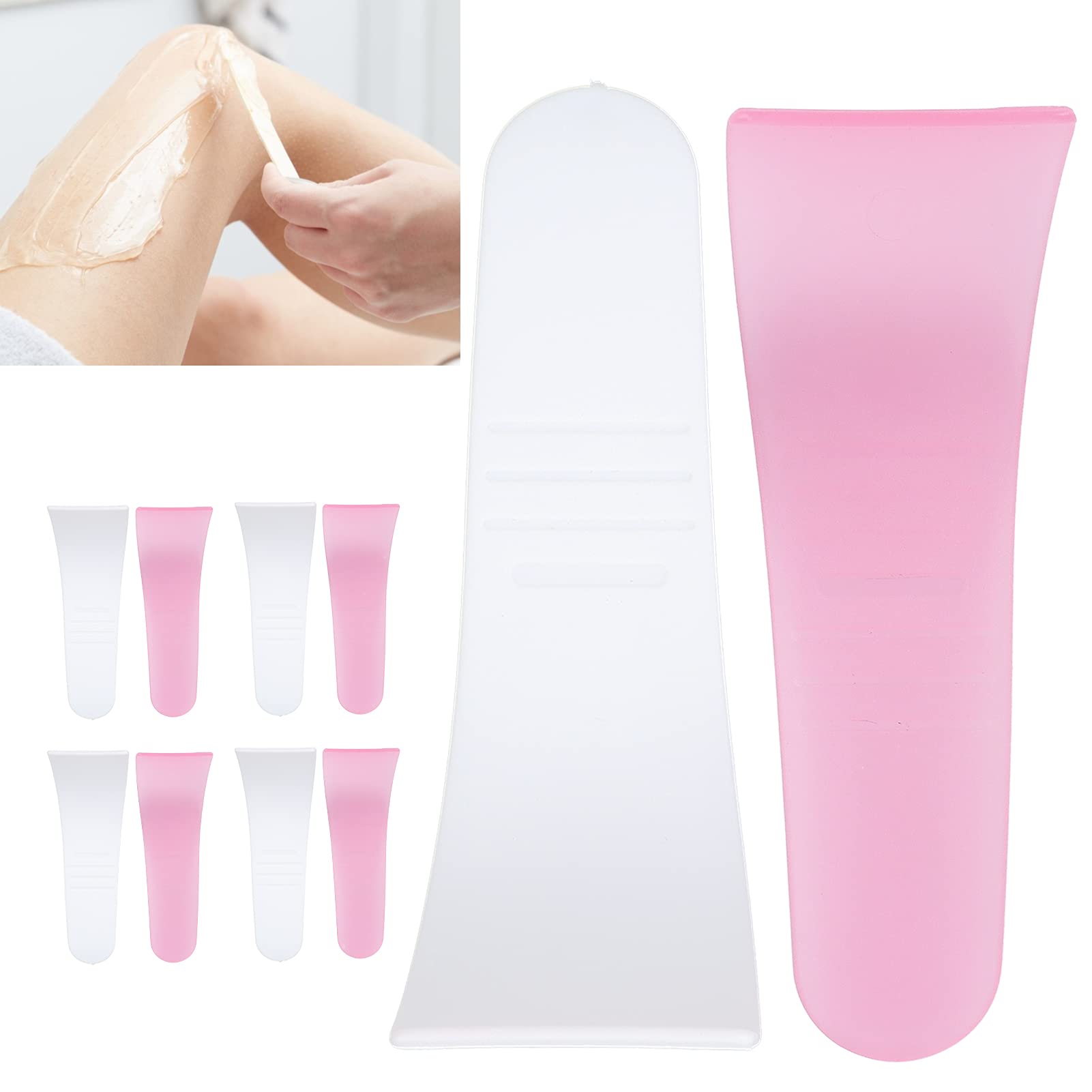 Sonew 10pcs Hair Wax Cleansing Spatulas Depilatory Cream Scraper Board Home Salon Use Facial Mask Applicator Scraper Beauty Tools