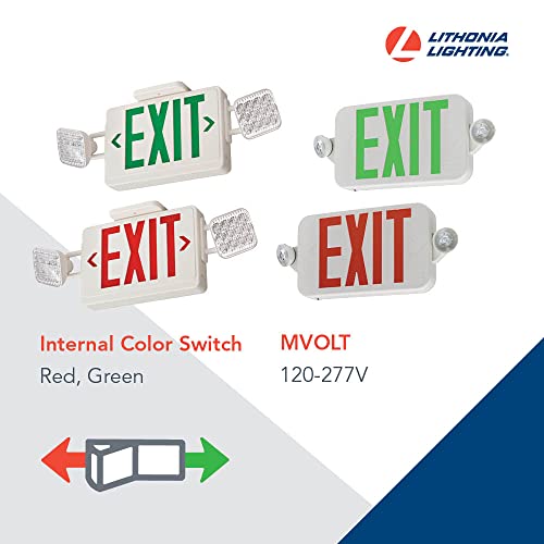 Lithonia Lighting ECRG Basics™ Emergency Light/Exit Combo, Square