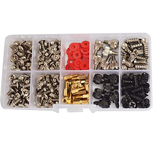 Hard Disk DIY Motherboard PC Personal Computer Assemble Case Fan Hand Screw Bolt Standoff Washer Set Assortment Kit Box 227pcs DaJiKan