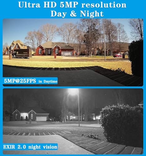Compatible for Hikvision 5MP Outdoor PTZ PoE IP Dome Camera,4X Optical Zoom 16x Digital Zoom Pan/Tilt with164ft Night Visiont,Built-in Mic,IP67 Weatherproof,Motion Detection