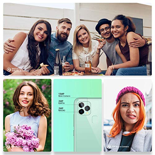 OUKITEL C22 Unlocked Cell Phone, 2021 Dual SIM Smartphone 5.86 Inch HD Screen+, 4GB+128GB Android 10 T-Mobile, Rear 3 Camera Face/Fingerprint ID(Black)