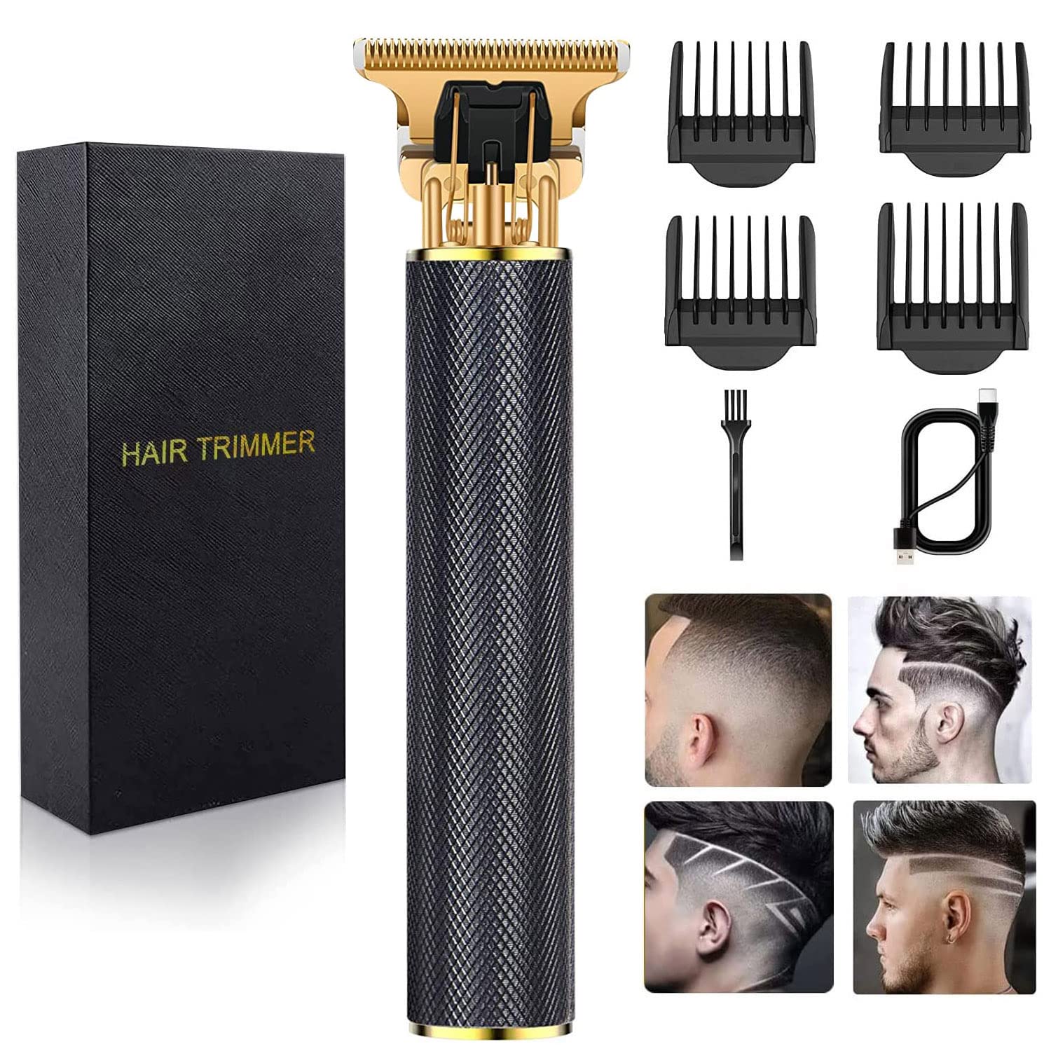 Frascio Professional Hair Clippers Zero Gapped Cordless Hair Trimmer Professional Haircut & Grooming Kit for Men USB Rechargeable Trimmer Barbers Clippers for Men Women Kids