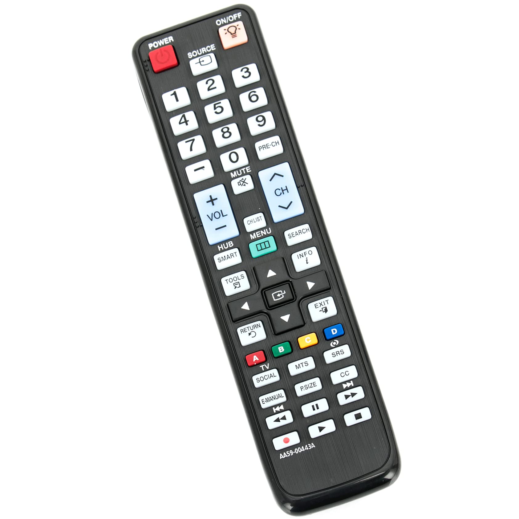 AA59-00443A Replacement Remote Control fit for Samsung TV UN32D6000 UN40D6000 UN46D6000 UN55D6000 UN40D6050 UN46D6050 UN55D6050 UN32D6000SF UN40D6000SF UN46D6000SF UN55D6000SF AA59-00442A AA59-00441