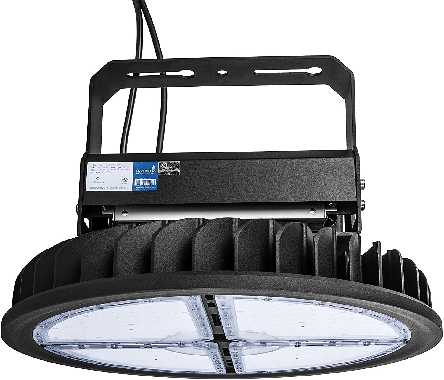 Hyperikon LED UFO High Bay Light 500W (2500 Watt Replacement), Shop and Warehouse Area Lighting, DLC