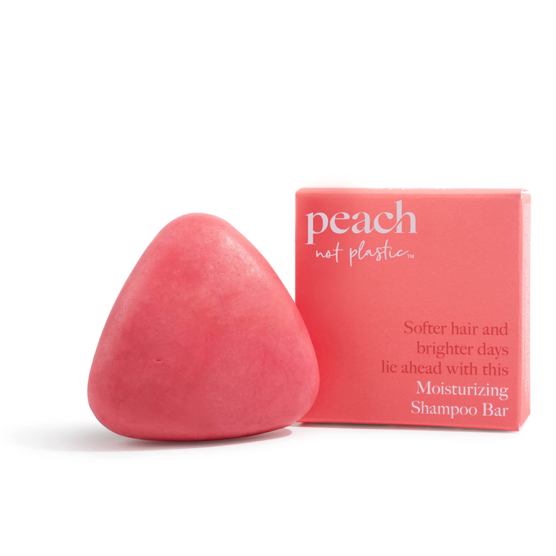 Peach not Plastic Shampoo Bar - Moisturizing for Dry, Damaged & Dull Hair | Leaves Hair Silky Soft | Plant Based, Vegan & Eco Friendly | 3.0oz