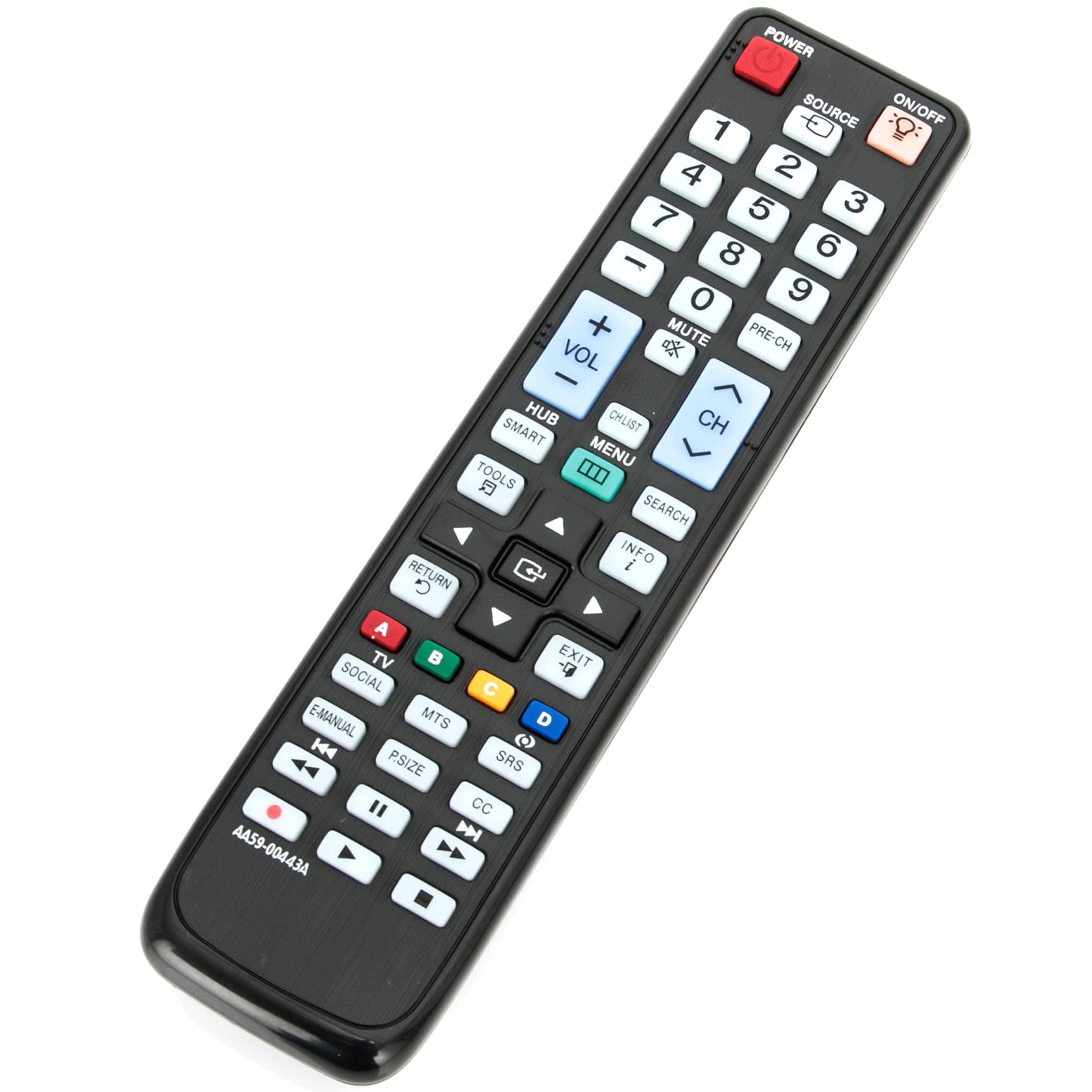 AA59-00443A Replacement Remote Control fit for Samsung TV UN32D6000 UN40D6000 UN46D6000 UN55D6000 UN40D6050 UN46D6050 UN55D6050 UN32D6000SF UN40D6000SF UN46D6000SF UN55D6000SF AA59-00442A AA59-00441