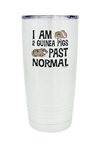 ThisWear I Am 2 Guinea Pigs Past Normal 20oz. Stainless Steel Insulated Travel Mug With Lid White