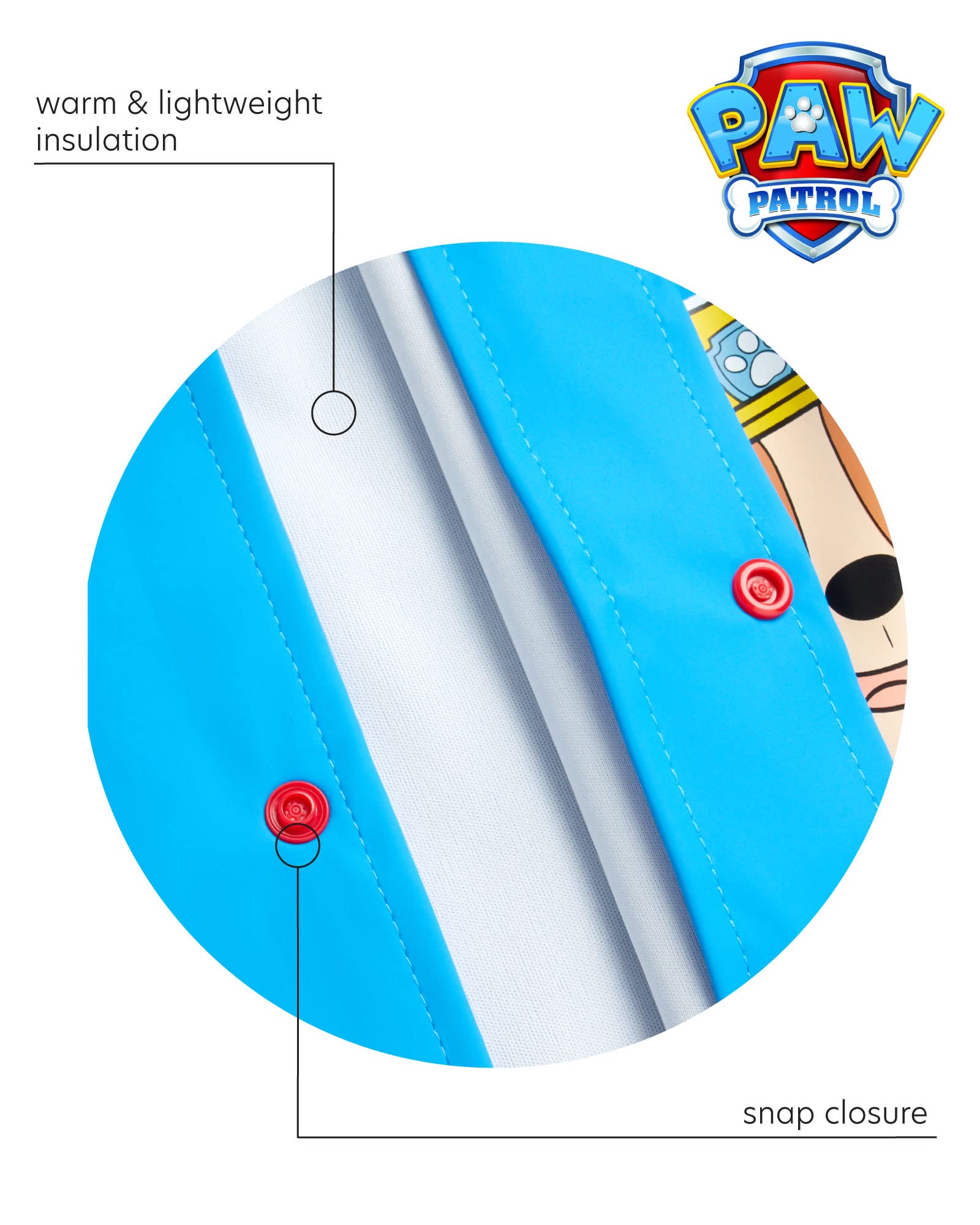 Nickelodeon Boys' Rain Jacket - Hooded Slicker Shell Raincoat: Baby Shark, Paw Patrol (Size: 4-7), Size 4/5, Paw Patrol