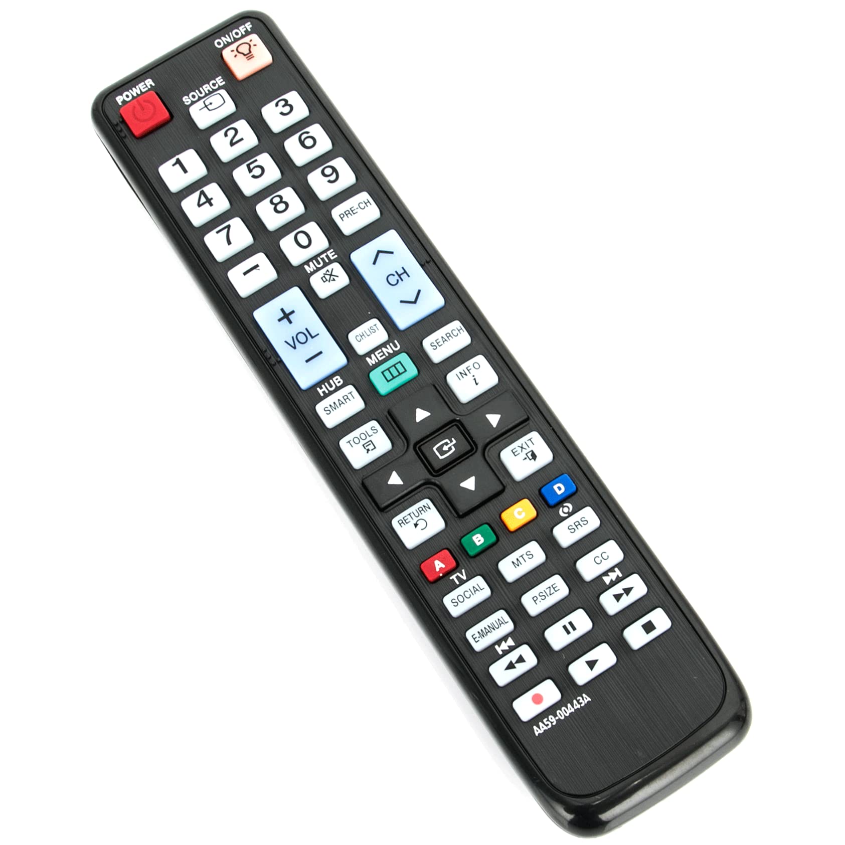 AA59-00443A Replacement Remote Control fit for Samsung TV UN32D6000 UN40D6000 UN46D6000 UN55D6000 UN40D6050 UN46D6050 UN55D6050 UN32D6000SF UN40D6000SF UN46D6000SF UN55D6000SF AA59-00442A AA59-00441