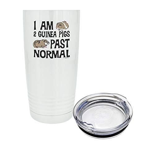 ThisWear I Am 2 Guinea Pigs Past Normal 20oz. Stainless Steel Insulated Travel Mug With Lid White