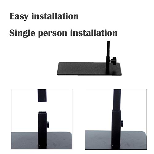 kathson Lamp Stand for Reptile Bearded Dragon Tank Accessories Fixed Bracket Heating Lamp Holder Adjustable for Spiders Lizards Turtles Amphibian Cold-Blooded Animals Black