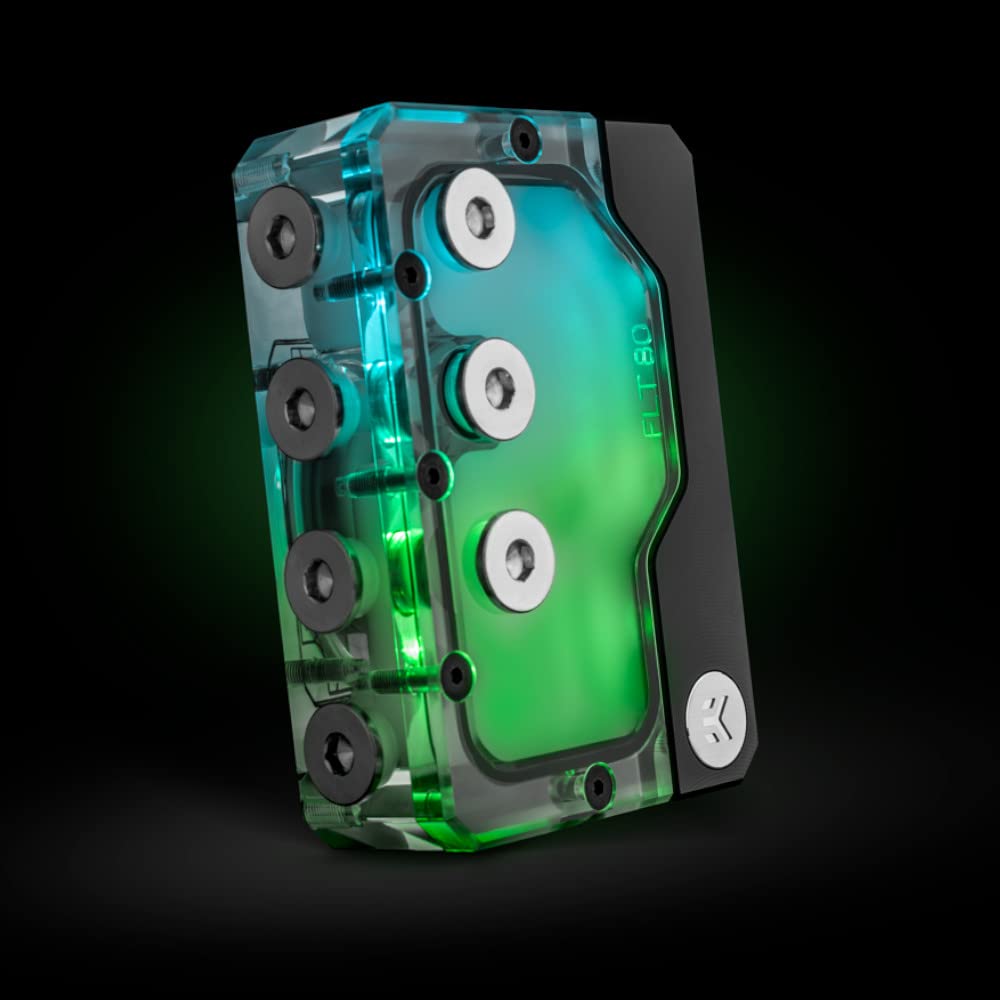 EK EKWB Quantum Kinetic FLT 80 Pump/Reservoir Combo, 4.72" x 3.15" x 2.2" DDC PWM, D-RGB, Plexi for Desktop