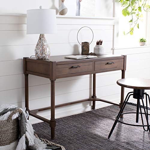 Safavieh Home Collection Filbert Brown 2-Drawer Writing Desk DSK5701C, 0