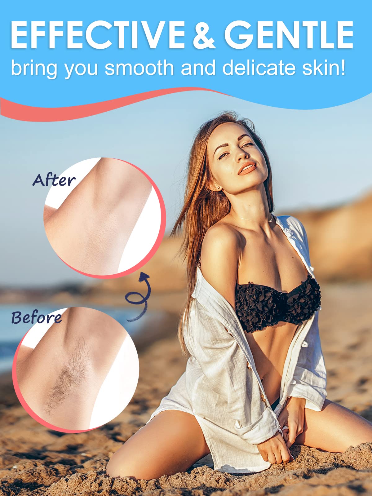 TOPHONIEX Waxing Kit, Wax Warmer for Hair Removal Wax Kit With Hard Wax Beans Wax Machine for All Hair Types, Eyebrows, Face, Legs, Nose, Bikini