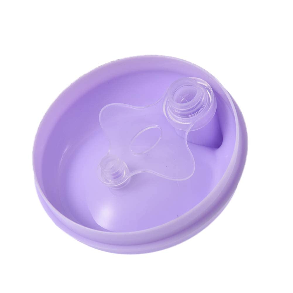 kaiwern Plastic Goblet Cup, Wine Sippy Cup Baby Party Cups Beverage Mug Milk Bottle with Lid, Baby Goblet Sippy Cup No Spill Plastic Wine Glass for Birthday Party Celebration (Purple)