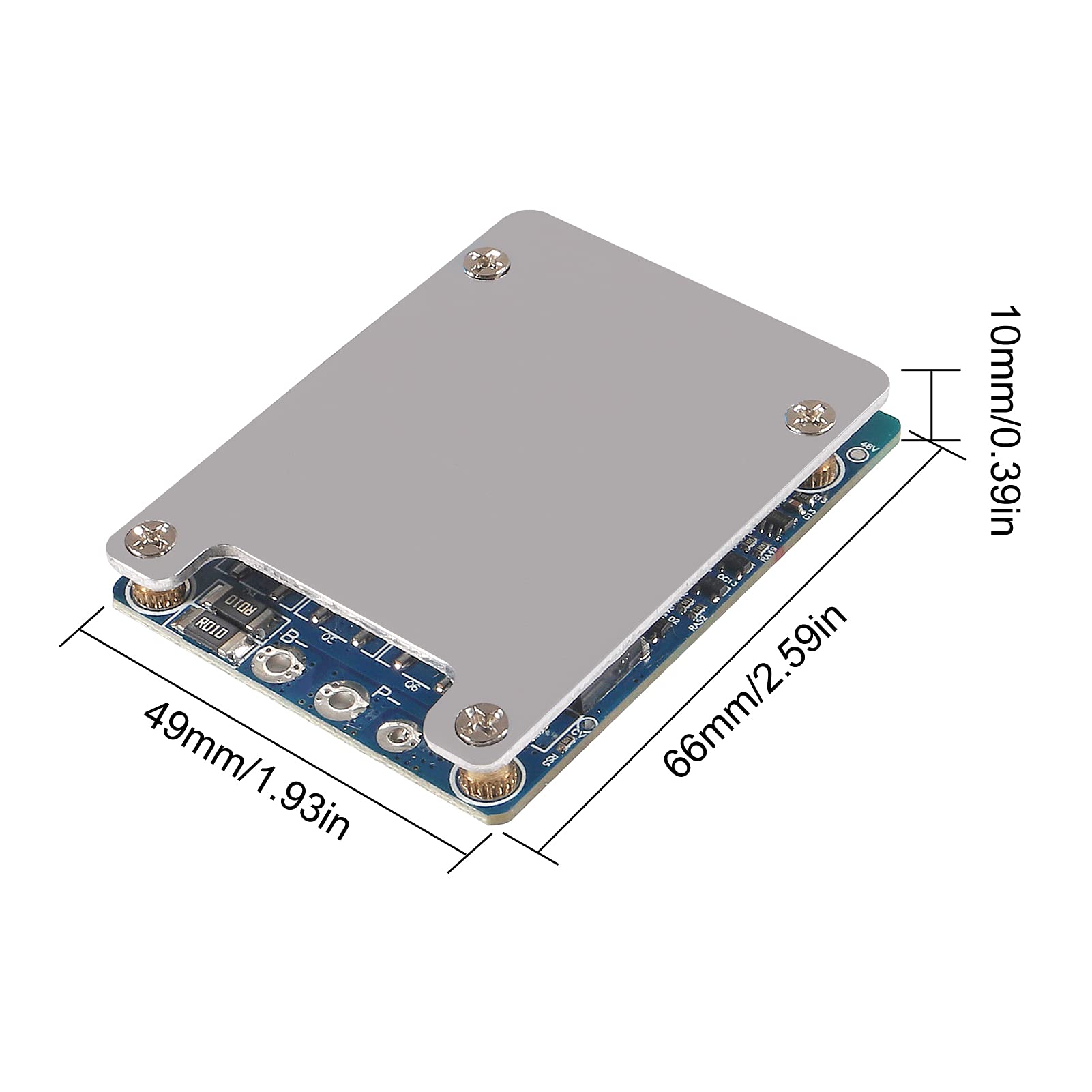 Lithium Battery Protection Board, AITRIP 2PCS 13S 48V 20A Li-ion Cell 18650 Battery Protection BMS PCB Board with Cable with Balance Function for 13S Battery Protection