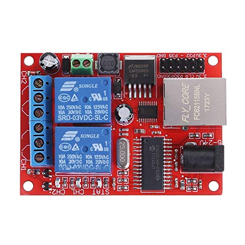 Davitu Motor Controller - LAN Ethernet 2 Way Relay Board Delay Switch TCP/UDP Controller Module WEB Server