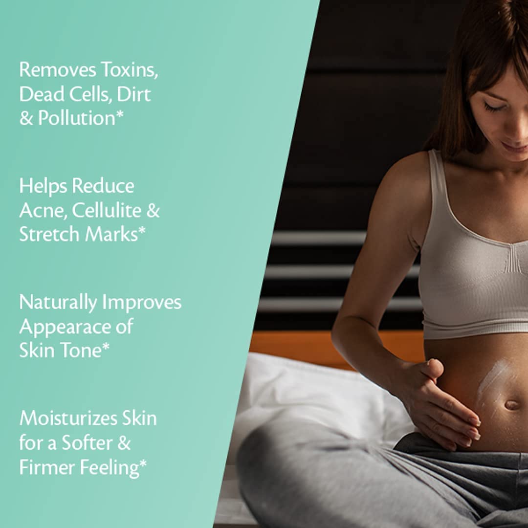M3 Naturals Charcoal Body Scrub with Stretch Mark Cream Bundle