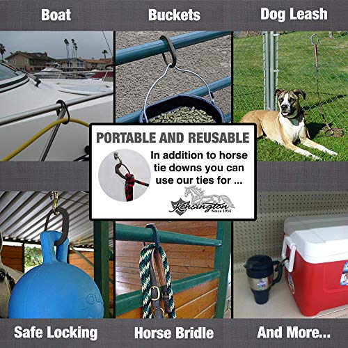 Kensington Protective Products Horse Tie β Revolutionary Safety for You and Your Horse β with a Quick Release Design for Use When Safety is A Concern β Sold 2 Per Pack