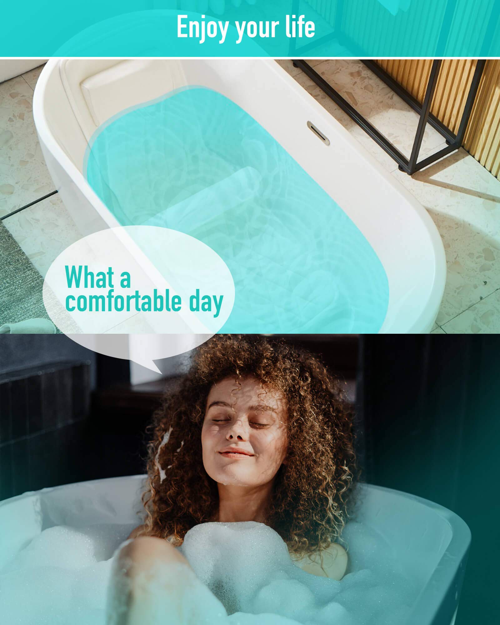 Bath Pillow,Bath Pillows for Tub Neck and Back Support, Bathtub Pillows for Head and Neck, Bathtub Pillow, Bath Accessories for Tub Women, Hot Tub Accessories for Adults, Tub Pillow