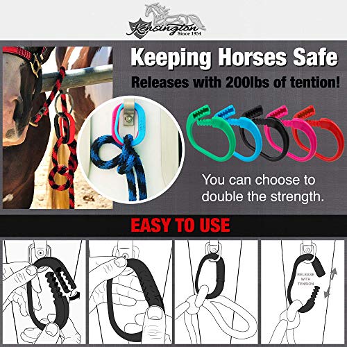 Kensington Protective Products Horse Tie β Revolutionary Safety for You and Your Horse β with a Quick Release Design for Use When Safety is A Concern β Sold 2 Per Pack