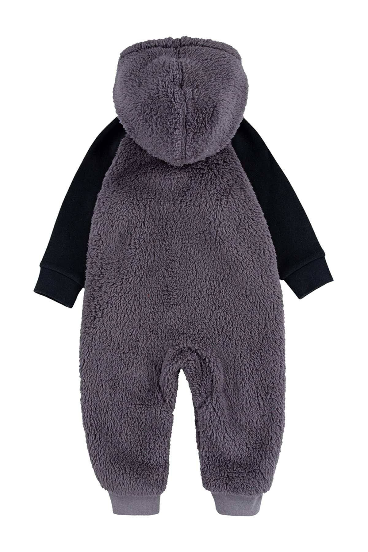 Nike Baby`s Faux Sherpa Hooded Coverall (Anthracite(66F811-G4T)/Black, 3 Months)