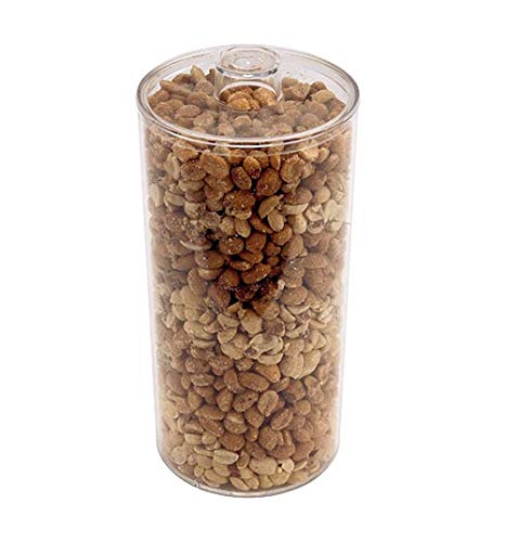 Pioneer Plastics 279C Clear Round Plastic Container with Lid, 4.0625" W x 8.125" H