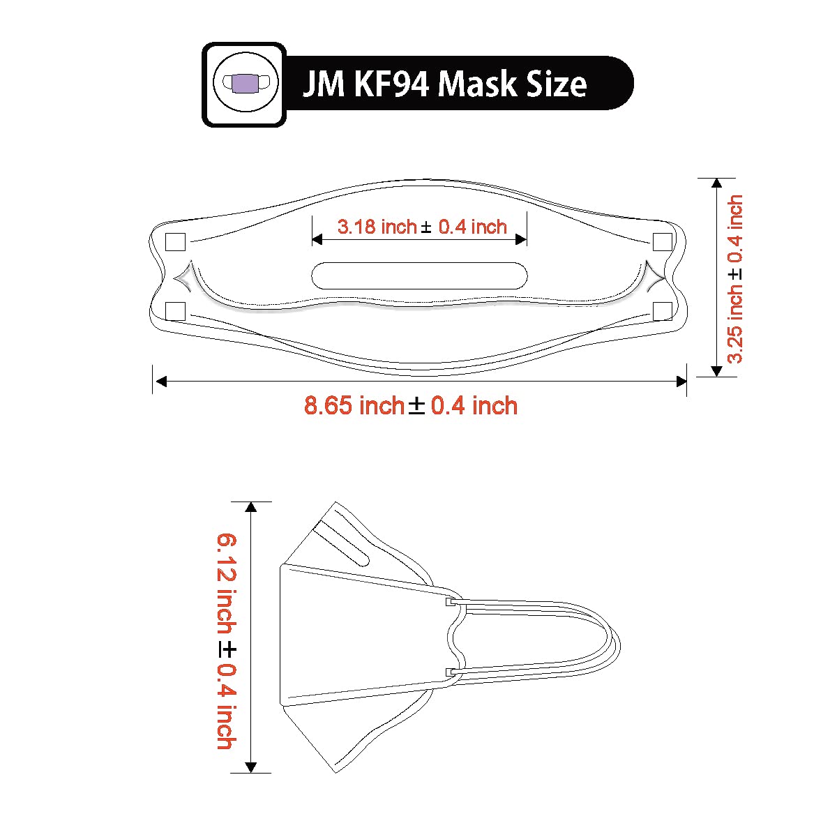 INT γ 30 Pack White Mask, KF94 Certified Face Mask, Soft Elastic Ear loop, Made in Korea
