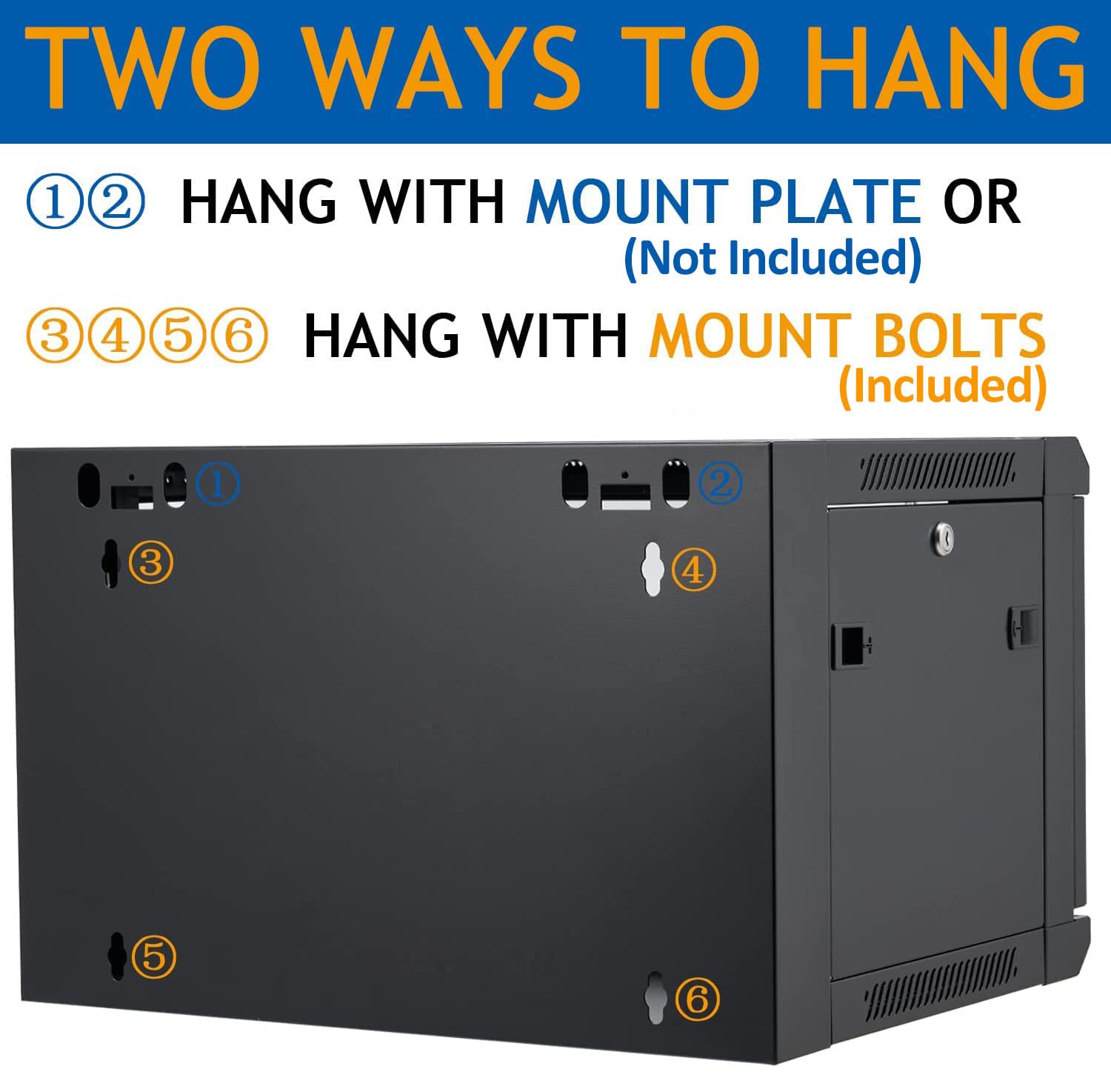 6U Wall Mount Server Cabinet Network Rack Enclosure Locking Glass Door by Tedgetal
