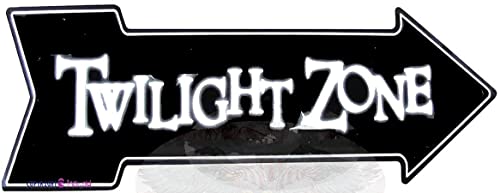 ELEtina Novelty Vintage Twilight Zone Left Lookin for Wall Decoration Retro Arrow Plaque Aluminum Metal tin Sign 5x17 INCH