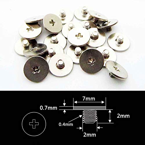 LUANAYUN-PHONE CASE LL-AA 25pcs Thin Wafer Flat Round Head Screw Bolt M22mm Head Dia 7mm for Laptop Notebook Optical Drive Mount Computer G AA-LL